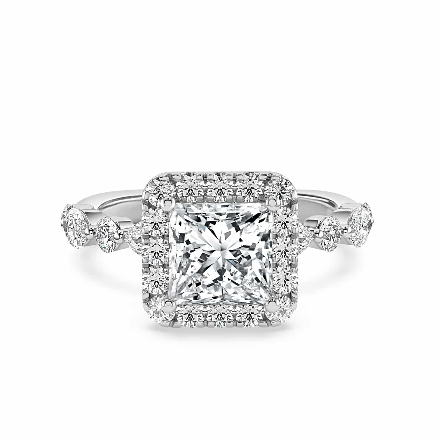 Princess Cut Engagement Rings | All Gold & Platinum Options