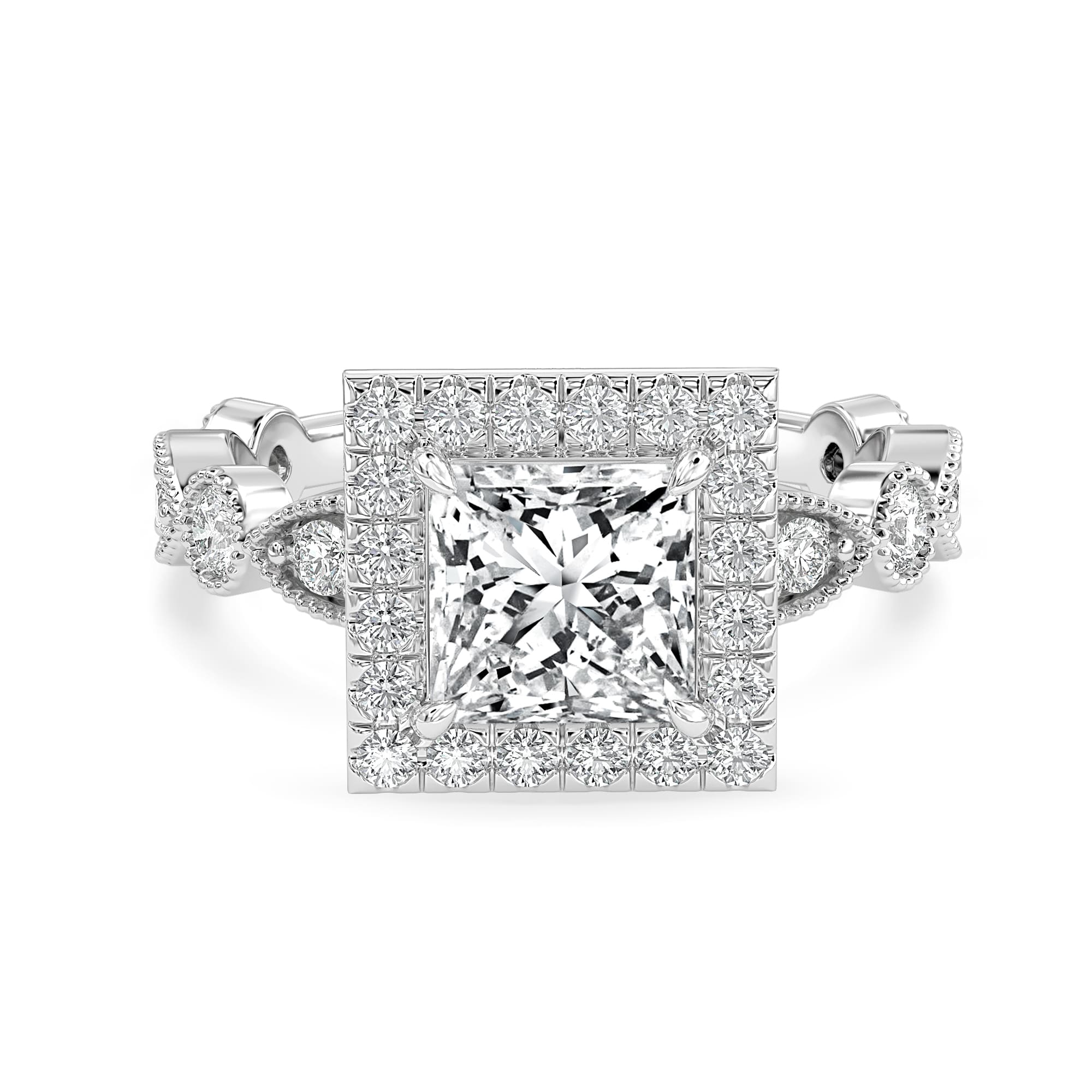 Princess Cut Engagement Rings | All Gold & Platinum Options