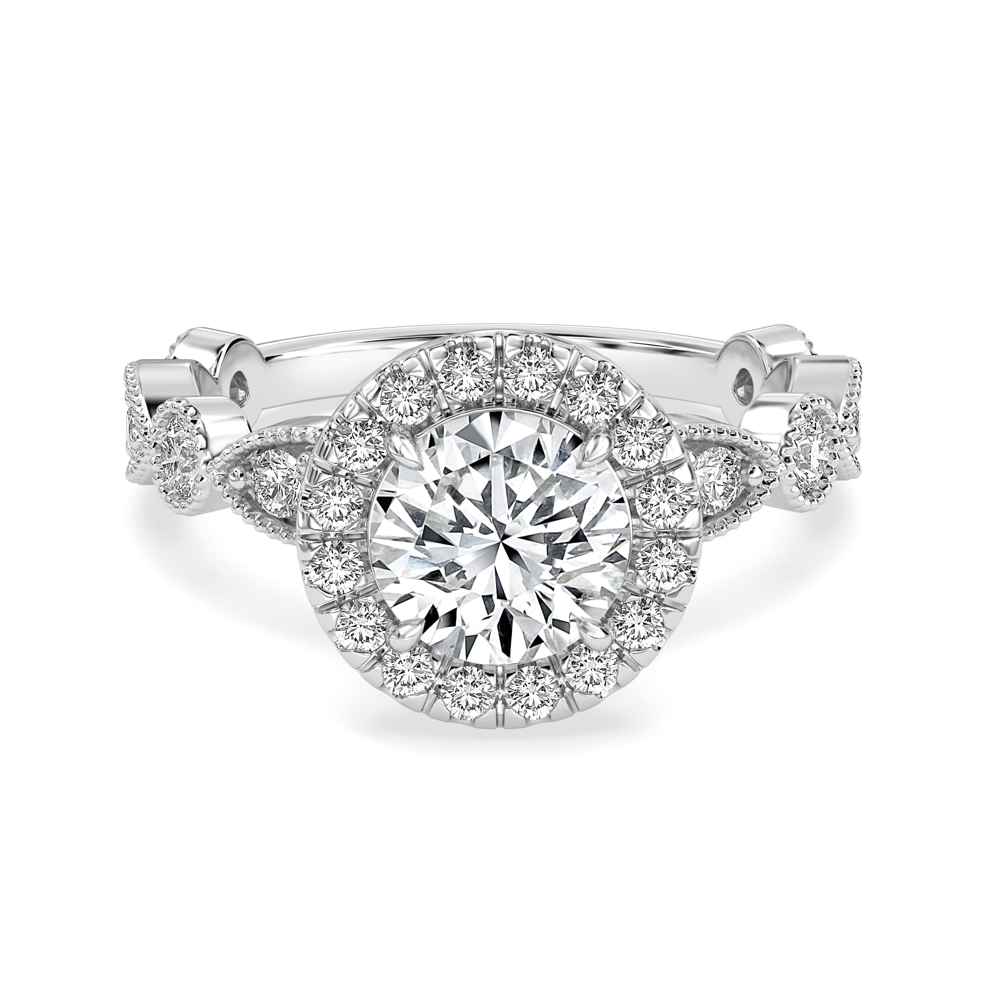Emerald Cut Lab Diamond Engagement Ring Round Diamond | Ernesto Buono