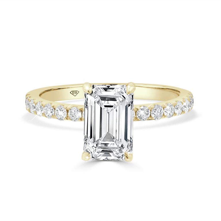 Emerald Cut Lab Diamond Engagement Ring | Ernesto Buono
