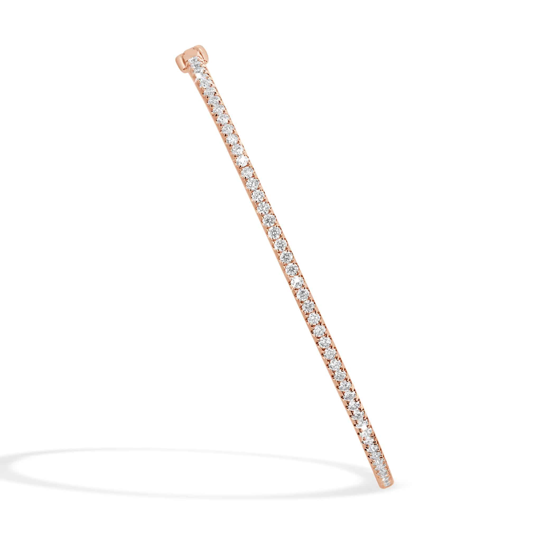 Rose Gold Diamond Bangle in Soft Sparkles | Ernesto Buono